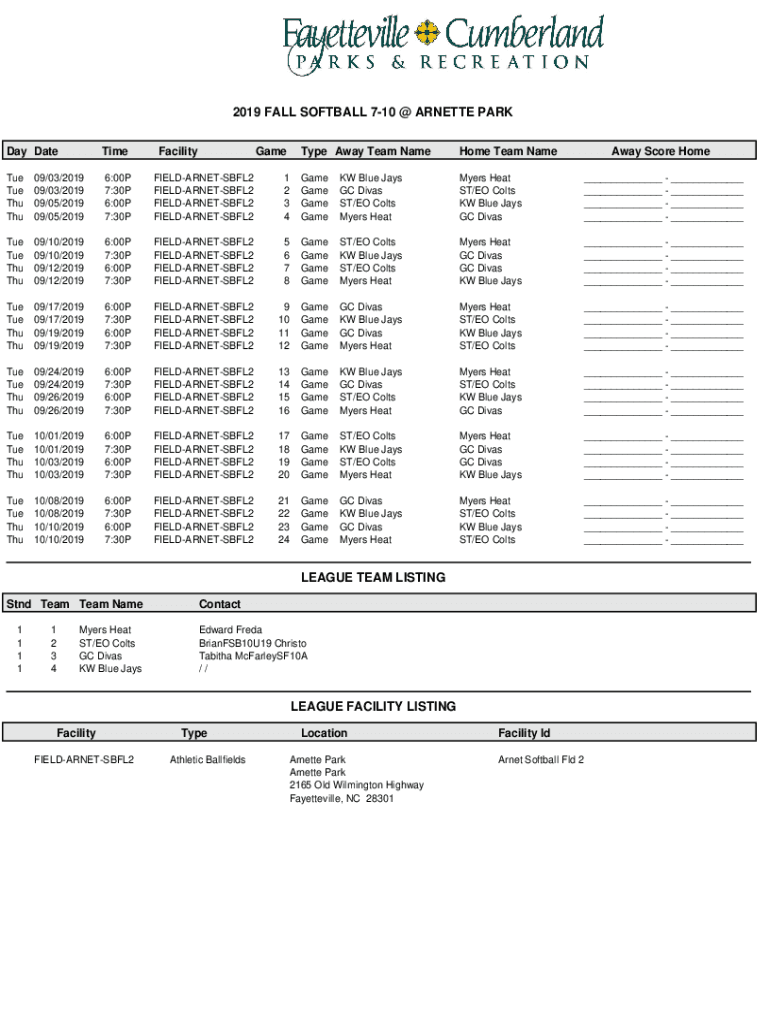 Fillable Online goredbirds.comsportssoftball2019-20 Softball Schedule ...