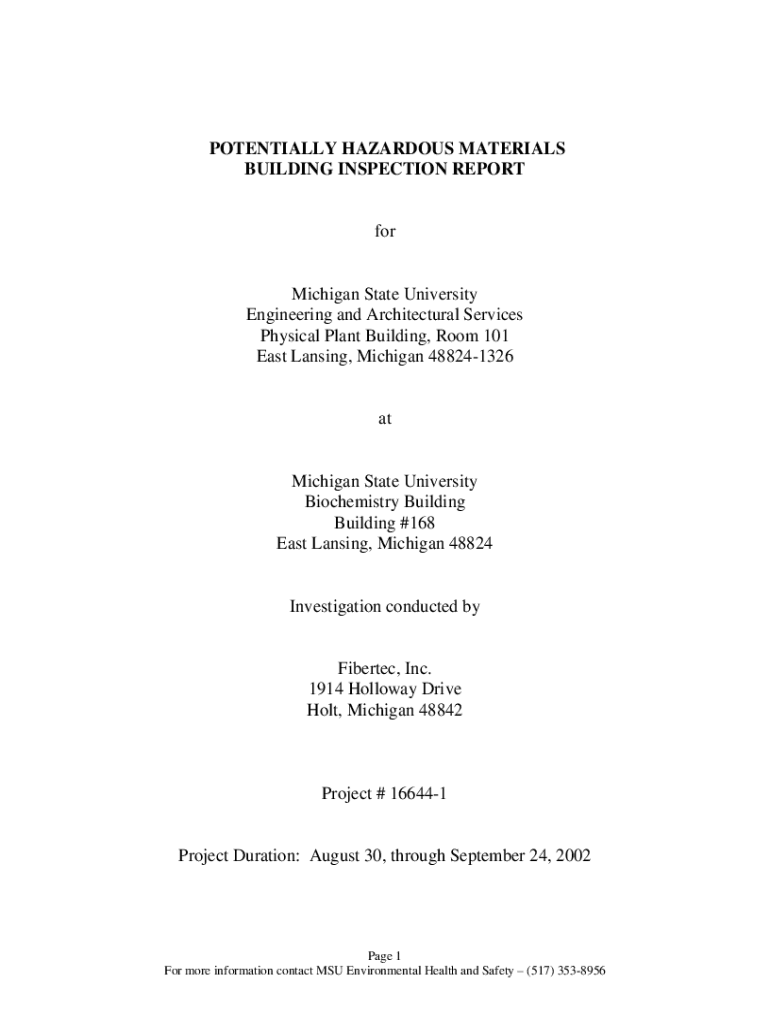 Fillable Online PRE-DEMOLITION POTENTIALLY HAZARDOUS MATERIALS BUILDING ...