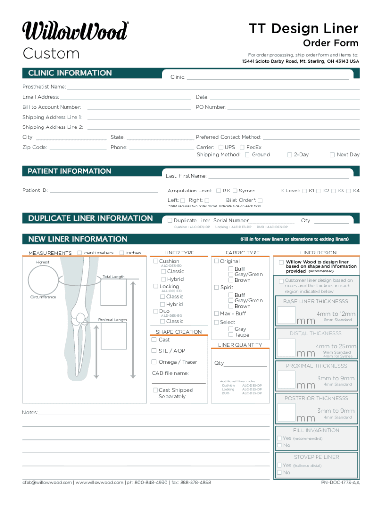 Fillable Online www.willowwood.comwp-contentuploadsPlease ship order ...