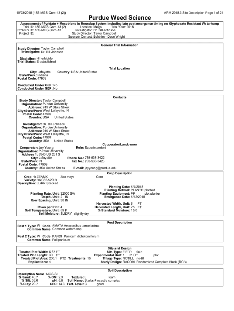Fillable Online ag purdue purdue weed science - Purdue University ...