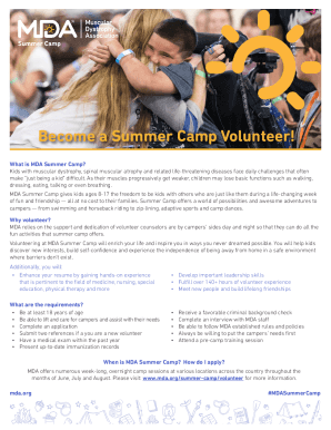 Fillable Online sites udel Registration Opens for MDA Summer Camp for ...