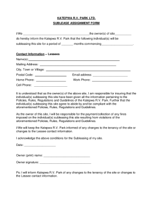 Fillable Online Sublease vs Assignment of Lease - What are the ...