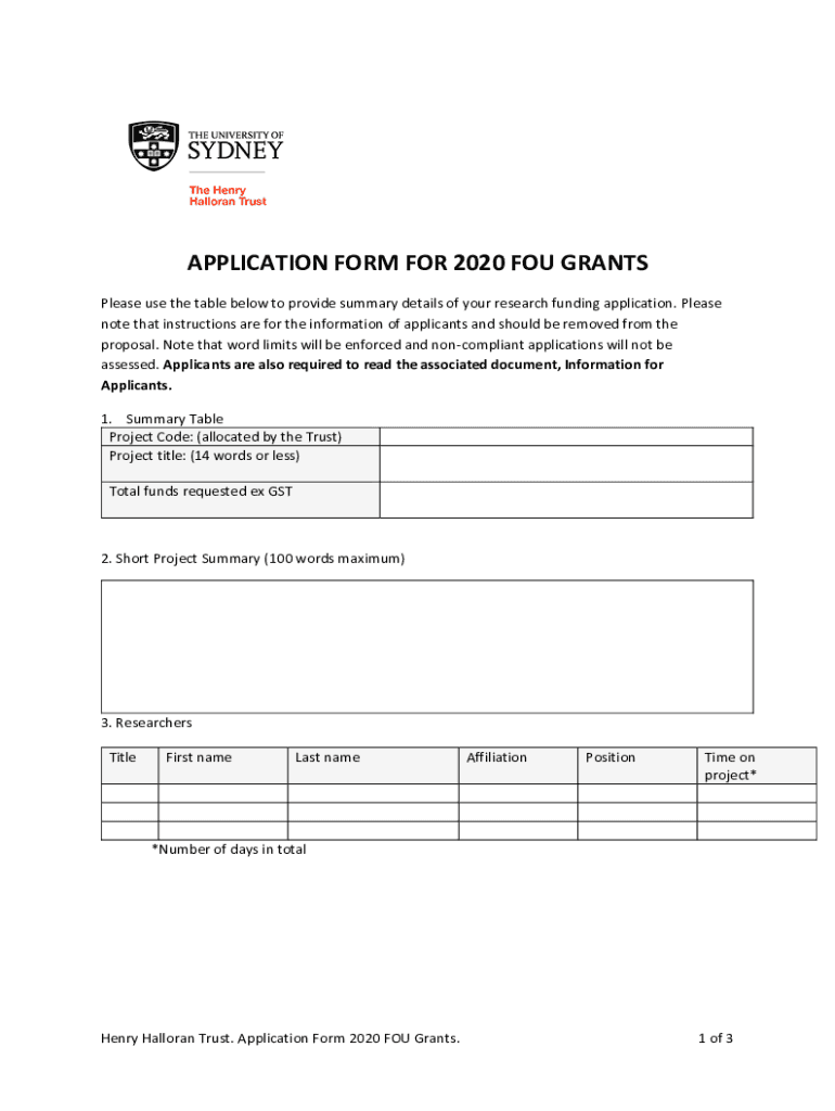 Fillable Online Sample Grant Applications, Summary Statements, and More ...