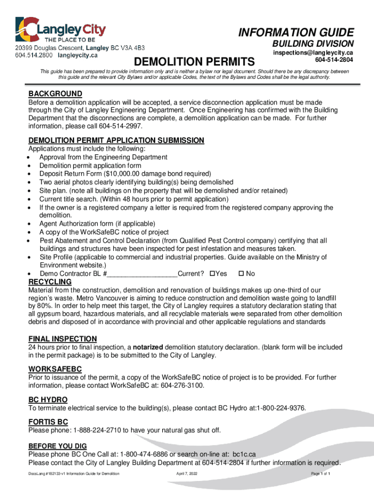 Fillable Online Building Permit Application, Information and FormsCity ...