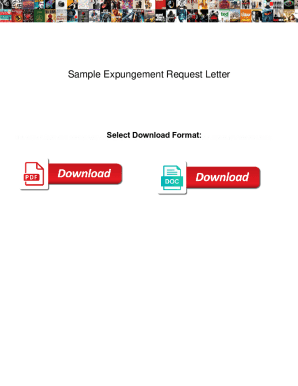 Fillable Online Sample Expungement Request Letter. Sample Expungement ...