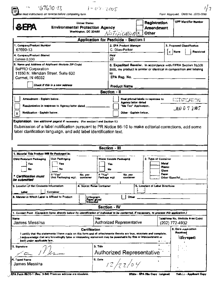 Fillable Online U.S. EPA, Pesticide Product Label, CUTLESS 0.33G ...
