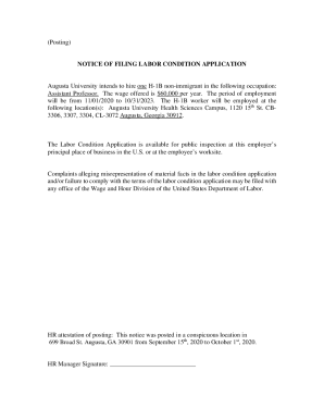 Fillable Online Sample Notice of Labor Condition Application - Immihelp ...