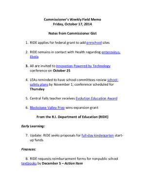 Fillable Online Field Memo 10-17-14 Fax Email Print - pdfFiller