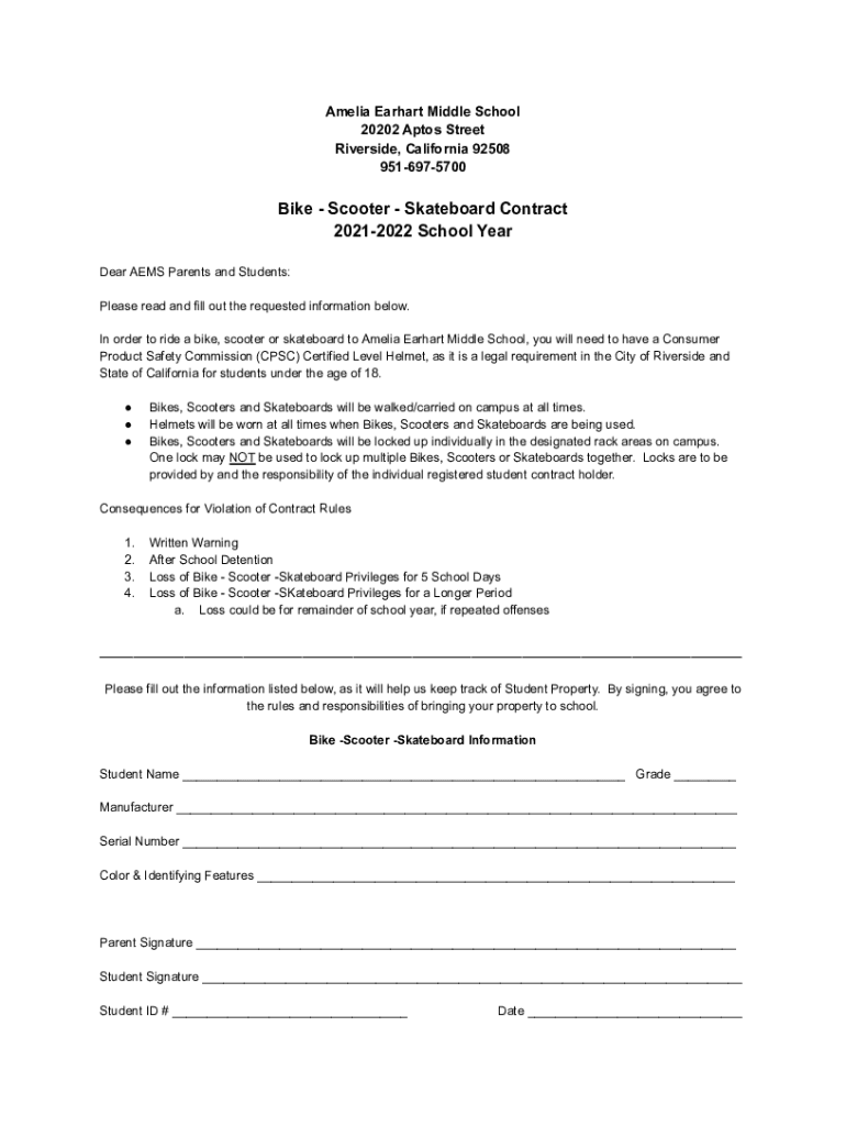 Fillable Online earhart.riversideunified.orgHome - Amelia Earhart Middle - Riverside Unified ...