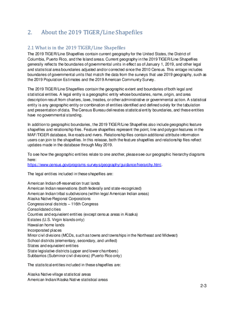 Fillable Online www2 census www2.census.govTGRSHP2019TechDocCh12019 ...