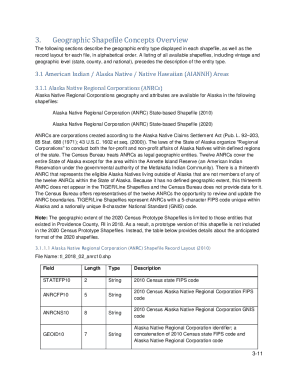 Fillable Online www2 census 3. Geographic Shapefile Concepts Overview ...