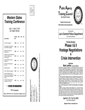 Fillable Online Phase I & II Hostage Negotiations Crisis Intervention ...