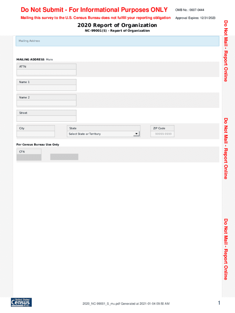 Fillable Online www2 census www2.census.govprograms-surveyscosDo Not Submit - For Informational ...