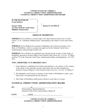 Fillable Online National Credit Union Administration (NCUA) - Overview ...