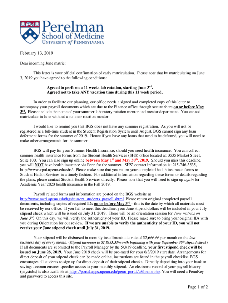 Fillable Online fs.ncaa.orgDocsMatriculationLetterMATRICULATION LETTER ...