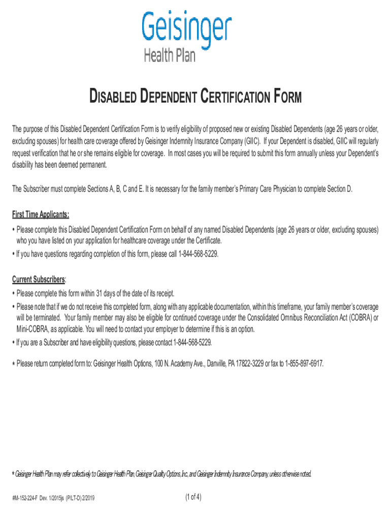 Fillable Online employeehealthplan.northernlighthealth.orggetDISABLED ...