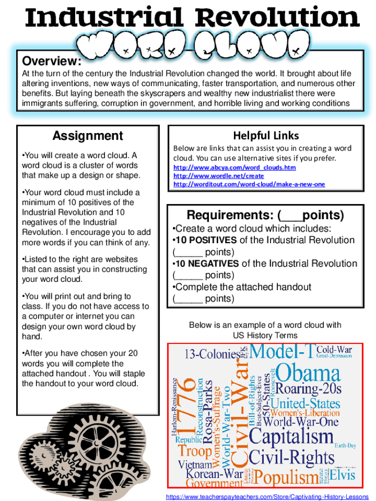 Fillable Online Industrial RevolutionDefinition, History, Dates ...