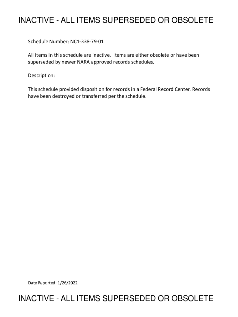 Fillable Online Why Are Inactive, on Hold or Discontinued Items ...