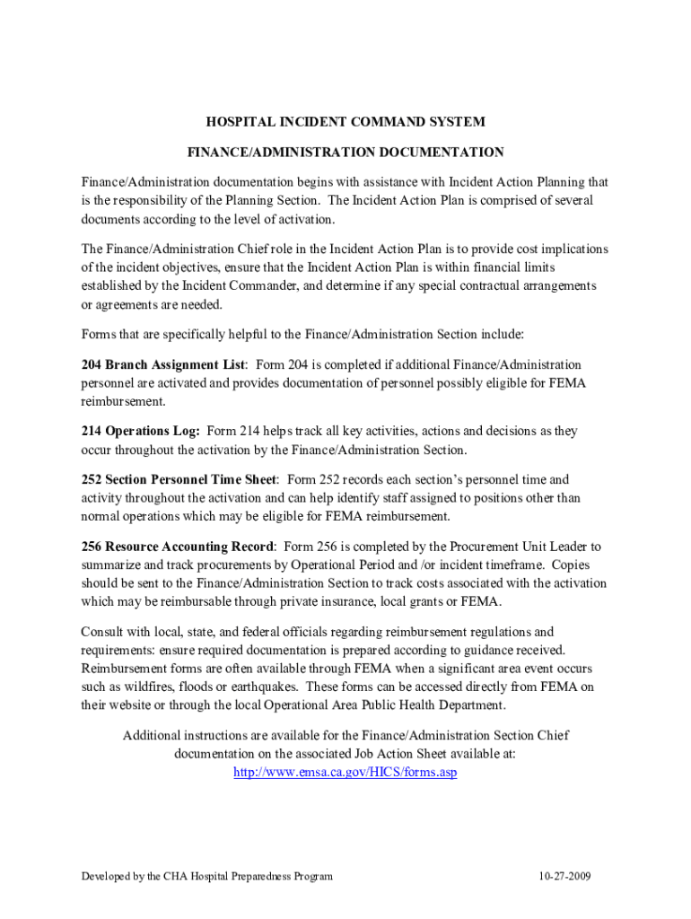 Fillable Online HICS Finance Admin Forms.docx Fax Email Print - pdfFiller