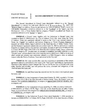 Fillable Online EXHIBIT D To Amended And Restated Agreement Re Ground ...