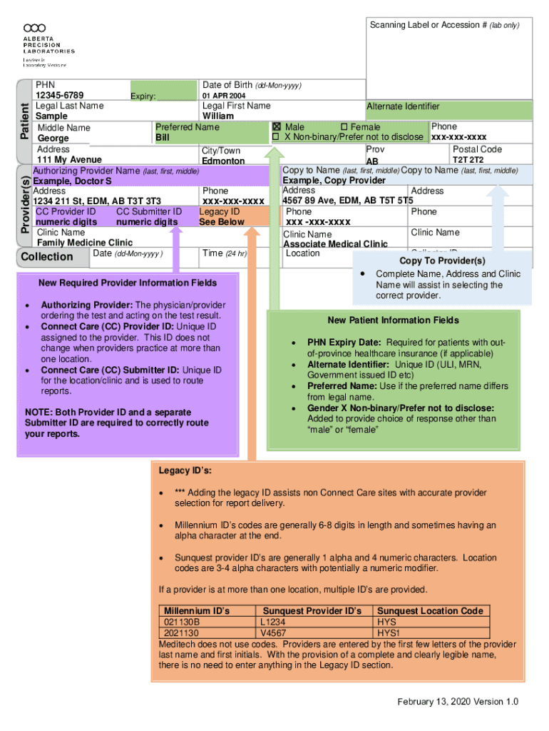 Fillable Online Lab Requisition Completion Aid - Alberta Health Services Fax Email Print - pdfFiller