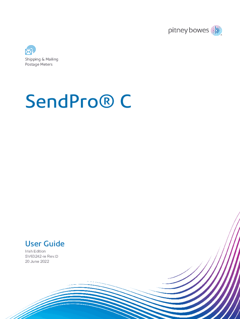 Fillable Online SendPro C User Guide. SV63242-ie Rev.D Fax Email Print ...