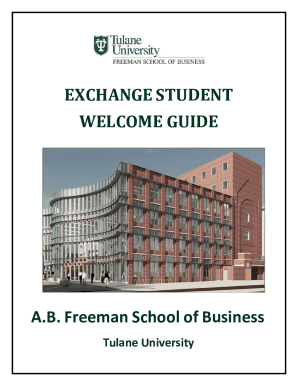 Fillable Online EXCHANGE STUDENT WELCOME GUIDE A.B. Freeman ... Fax ...