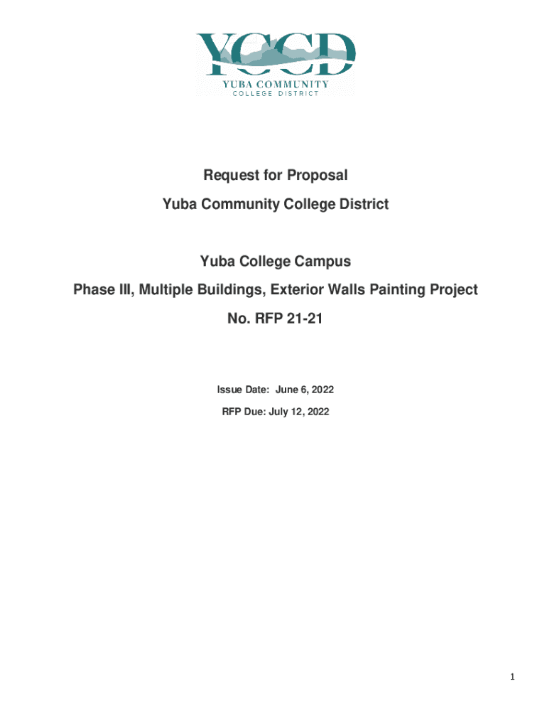 Fillable Online Request for Proposal Yuba Community College District ...
