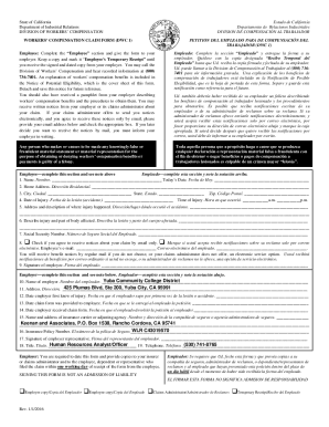 Fillable Online Division of Workers' CompensationWorkers' Compensation ...