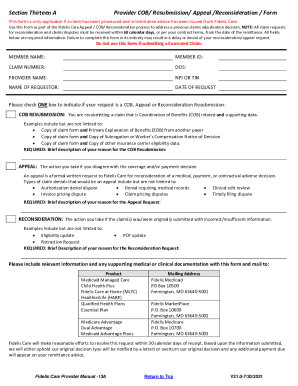 Fillable Online Fidelis CareProvider Appeals Form. Fidelis CareProvider ...