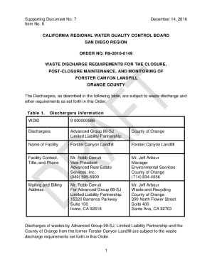Fillable Online Regional Water Quality Control Boards in ...
