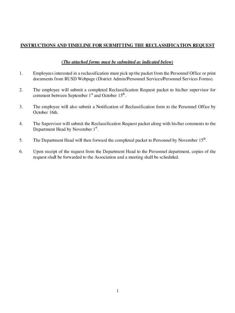 Fillable Online hr.ucmerced.edureclassificationHow to Request the Reclassification of a ...