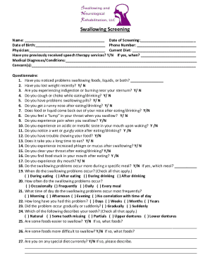 Fillable Online Back to Basics: Swallow Screening: How, when, and who ...