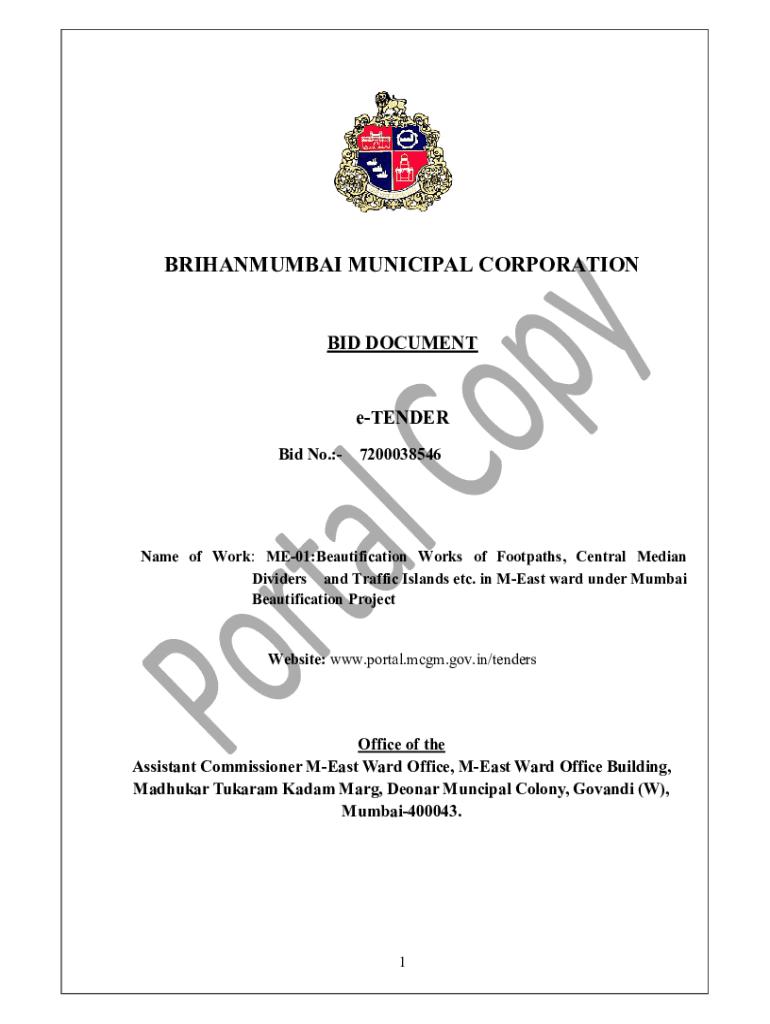 Fillable Online Mumbai beautification project: BMC to procure multi ...