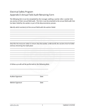 Fillable Online Electrical Inspection Checklists: Free ...