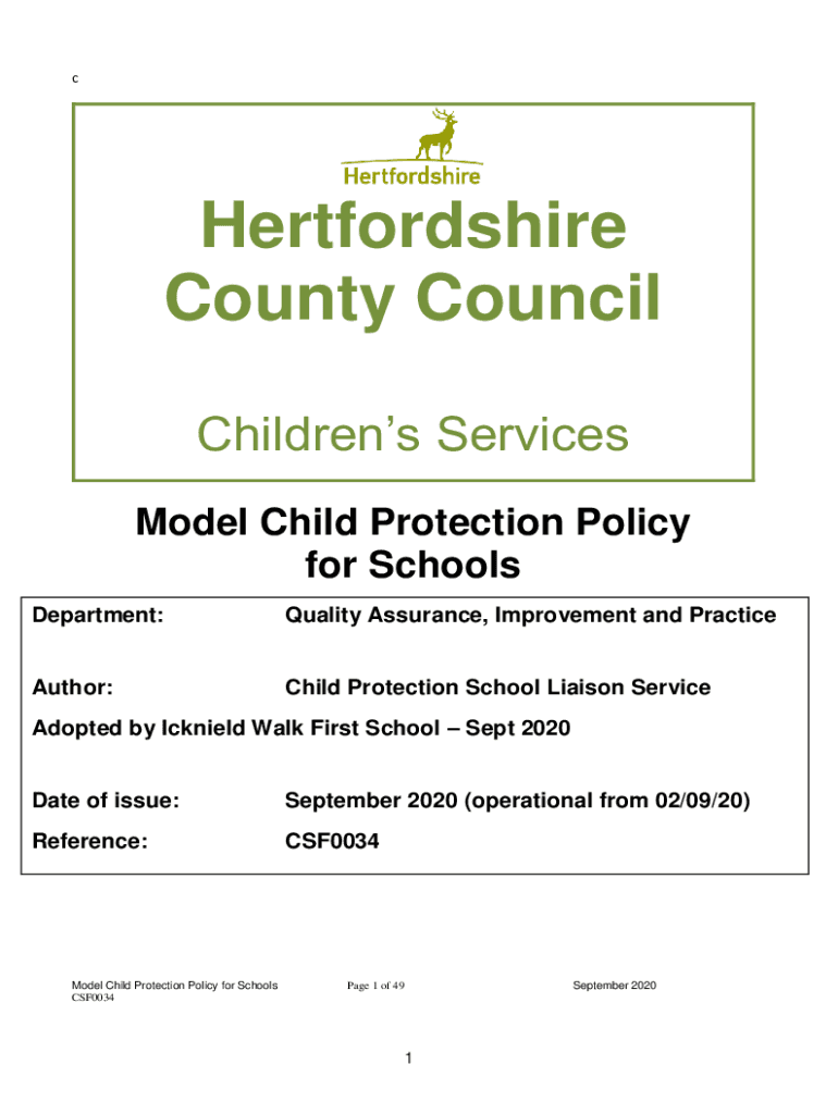 Fillable Online Hertfordshire County Council - Teach in Herts Fax Email ...