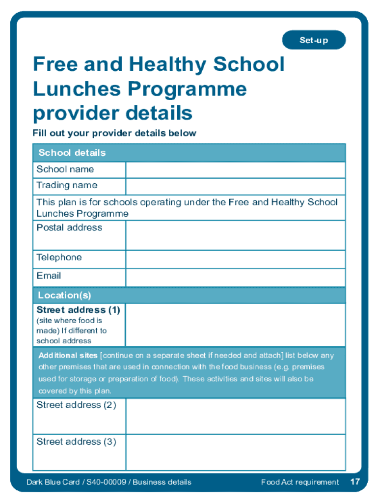 Fillable Online Food Control Plan for Free and Healthy School Lunches ...