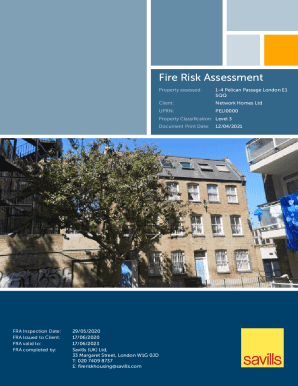 Fillable Online Fire Risk Assessments LondonFire Risk Assessment ...