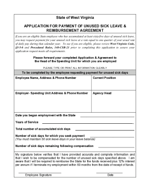 Fillable Online Leave Information and Forms - West VirginiaSick Leave ...