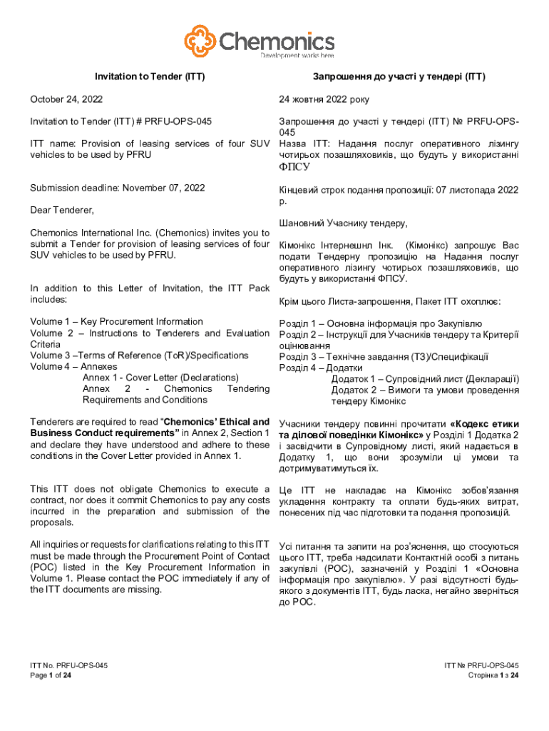 Fillable Online haydonwick.gov.ukinvitation-to-tender-ittInvitation To ...