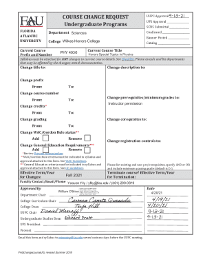 Fillable Online osd.gtm.fau.edu uupc documentsCOURSE CHANGE REQUEST - osd.gtm.fau.edu Fax Email ...
