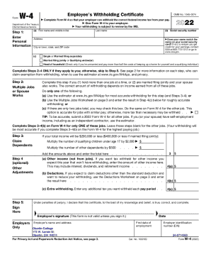 Fillable Online Withholding CertificatesInternal Revenue Service - IRS ...