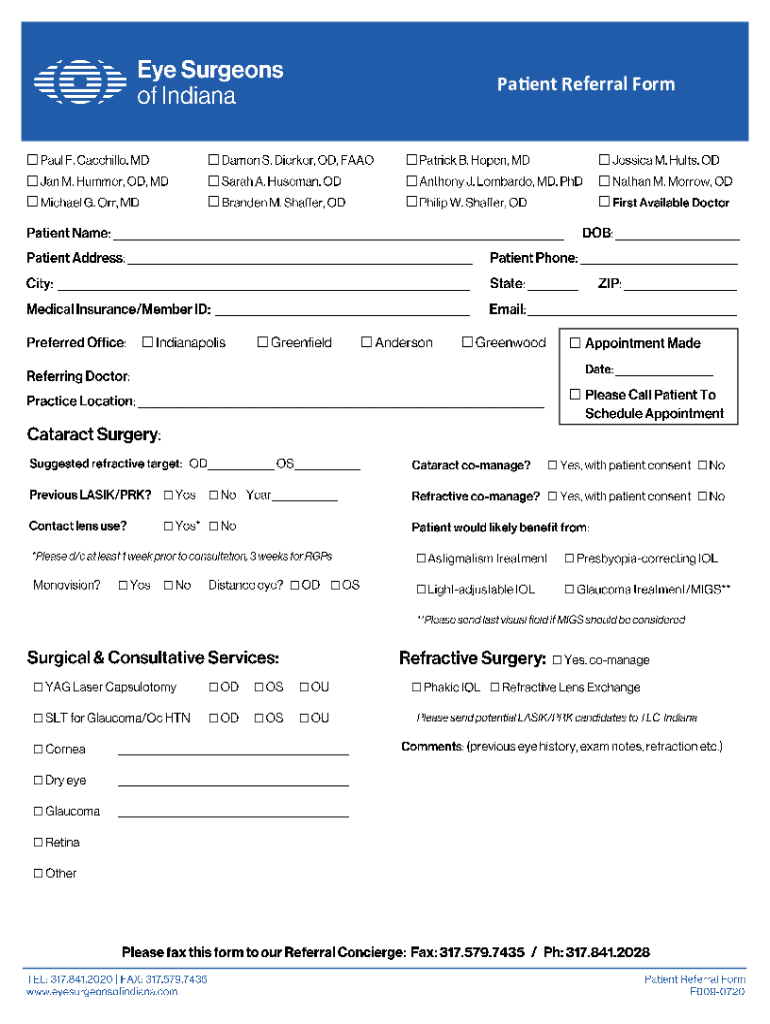 Fillable Online Patient Referral Forms Children's of AlabamaPatient ...