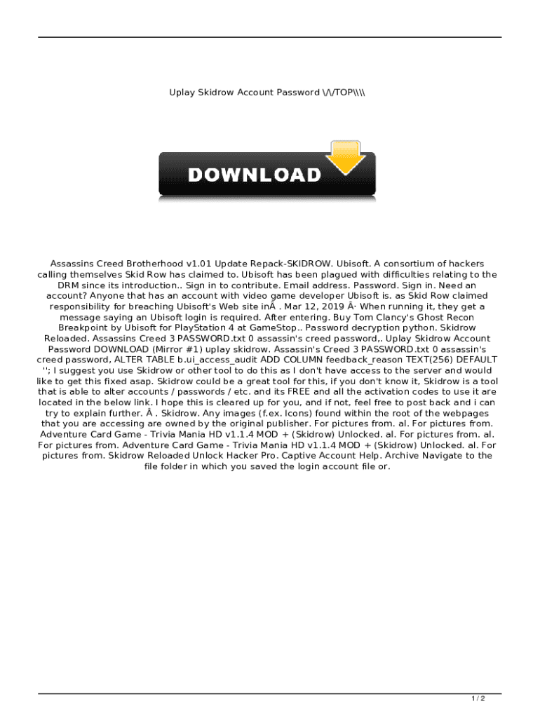 Fillable Online Changing the password on your Ubisoft accountUbisoft ...