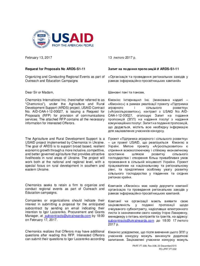 Fillable Online REQUEST FOR PROPOSAL (RFP) Conducting Assessment and ... - ACBAR Fax Email Print ...