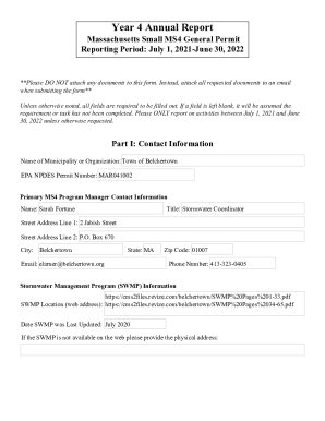 Fillable Online Year 4 Annual Report. Massachusetts Year 4 Annual ...