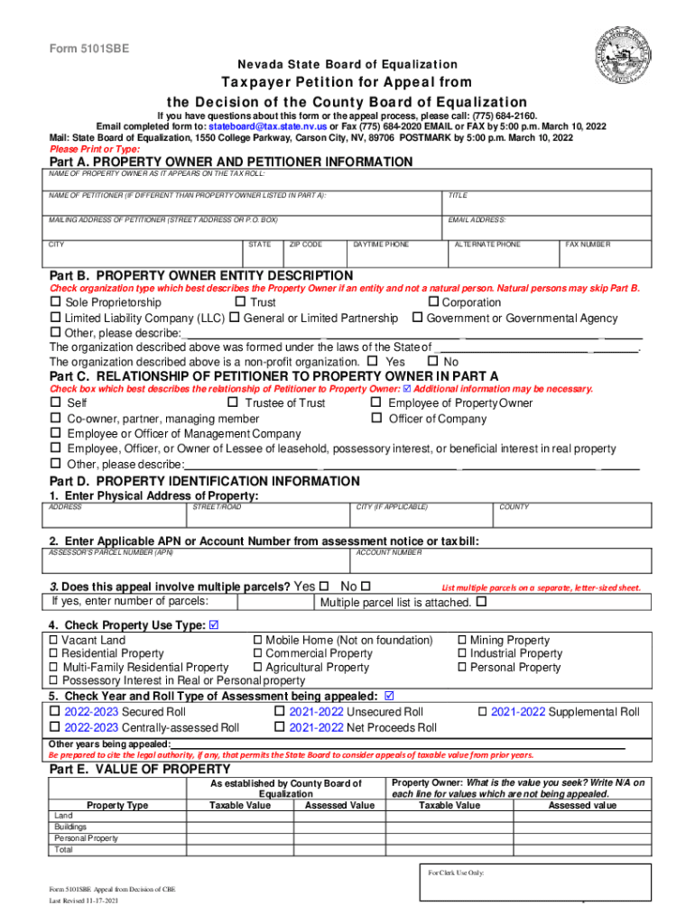 Fillable Online tax.nv.govuploadedFilestaxnvgovNevada State Board of ...