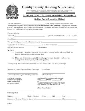 Fillable Online AGRICULTURAL EXEMPT BUILDING AFFIDAVIT 2021.pdf Fax ...