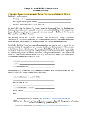 Fillable Online AUTHORIZATION FORM - MidAmerican Energy Company Fax ...