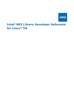 Fillable Online Get Started with the Intel MPI Library for Linux* OS ...